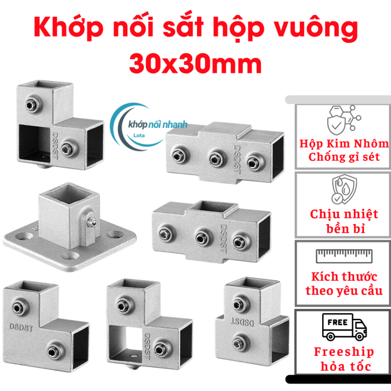 Khớp Nối Sắt Hộp Vuông 30x30mm – Giải Pháp Lắp Ghép Thông Minh Cho Mọi ...